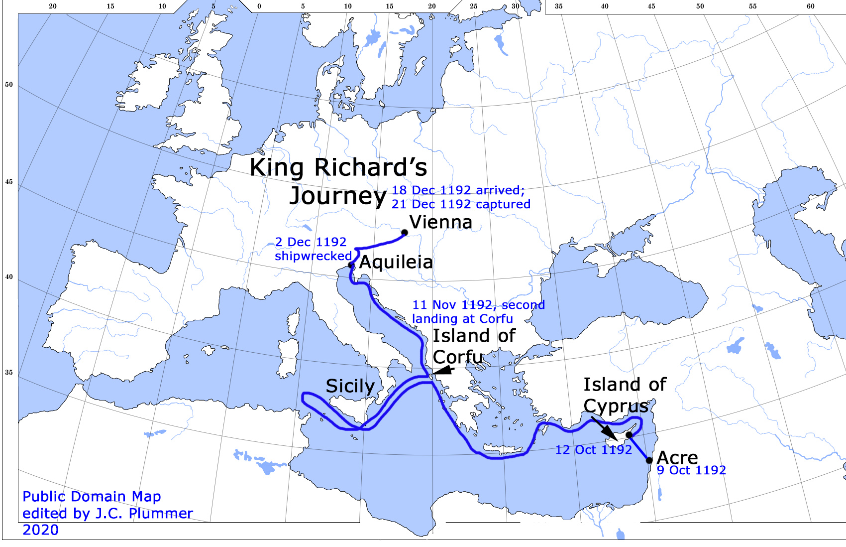 King Richard’s Journey 1192 – The Freelance History Writer